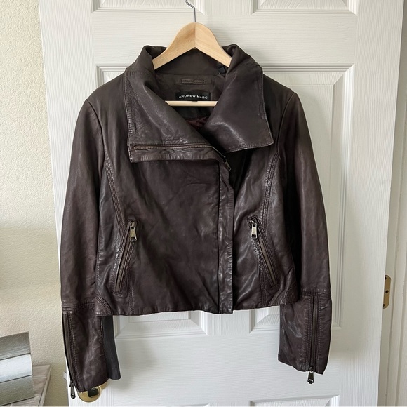 Andrew Marc | Jackets & Coats | Andrew Marc Leather Moto Biker Jacket ...